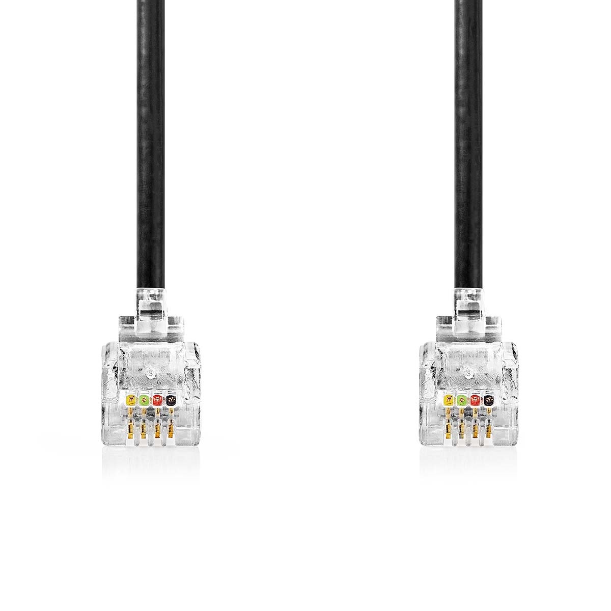 NEDIS Spiralni Telefonski Kabel | RJ10 Muški - RJ10 Muški | 2.0 m ...