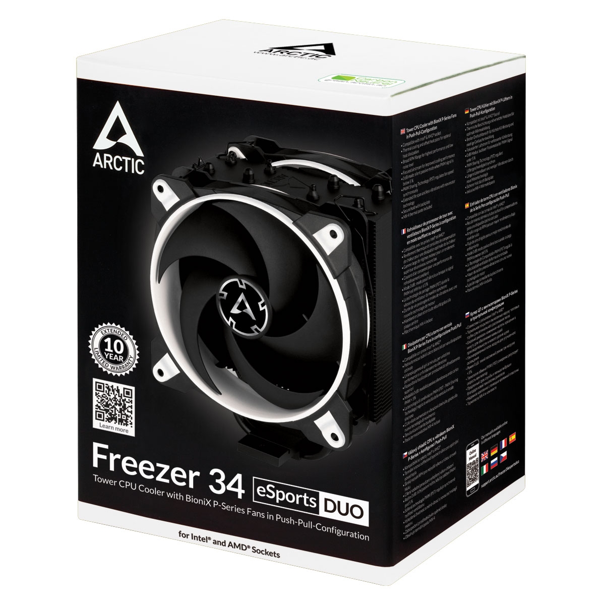 Freezer 34 eSports DUO - WhiteCPU Cooler with BioniXP-Series Fans ...