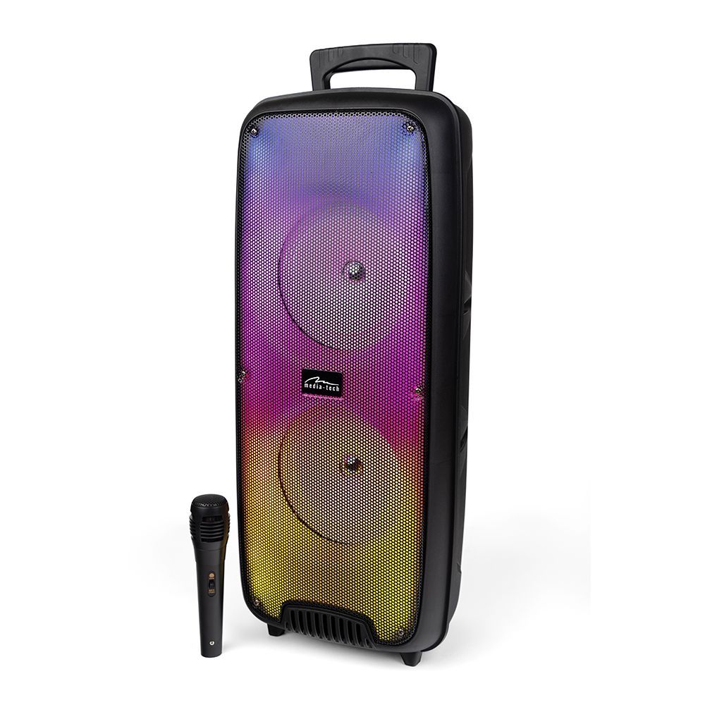 Bluetooth RGB Zvučnik s Mikrofonom | Radio, USB, MicroSD | 1000 W ...