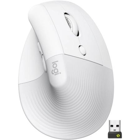 Logitech Miš Lift Right Vertical Wireless White - Orbiter G