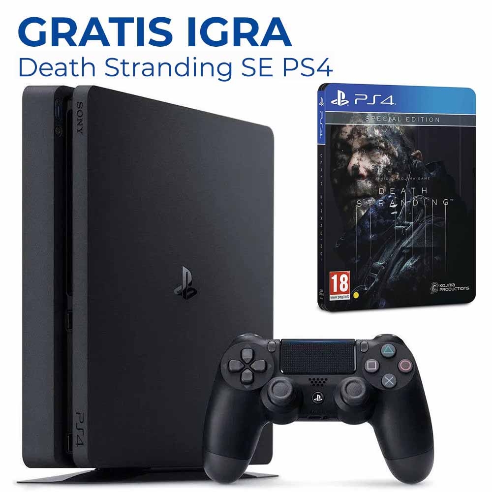 PlayStation 4 500GB F Chassis Black + Death Stranding SE PS4 - Orbiter G