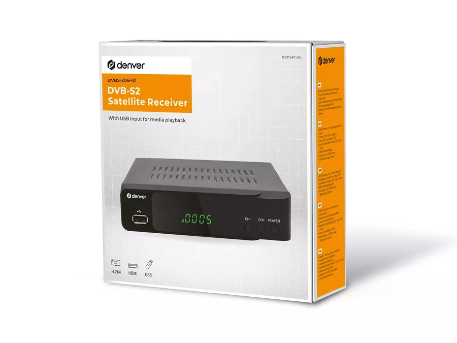 DENVER DVB-S2 Satelitski Prijemnik | HDMI | Scart | USB PVR | Ethernet ...