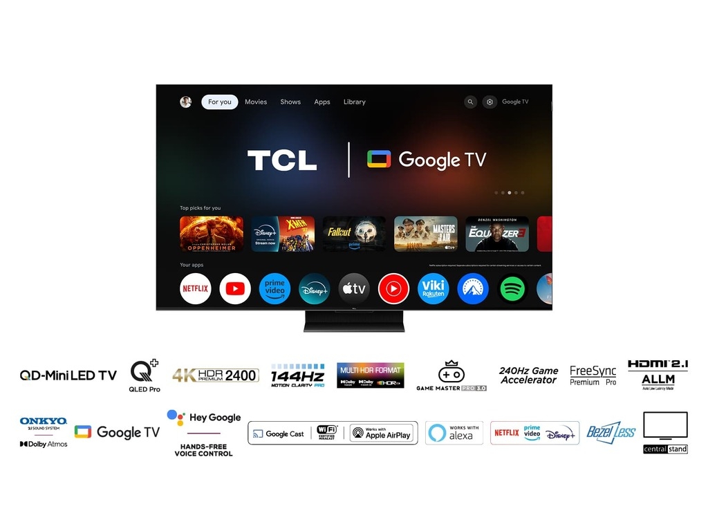 TCL 75C765 | 75" | QD-Mini LED | 4K | Google TV - Orbiter G